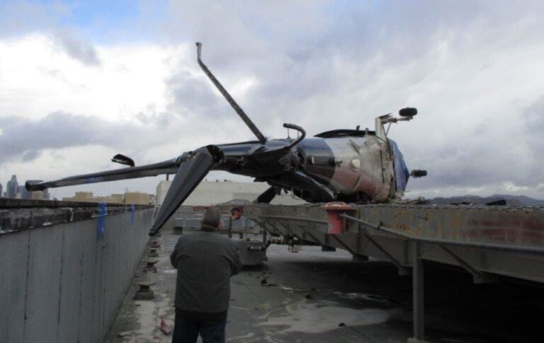 n109ex a109 tail rotor rooftop wreckage - Aerossurance