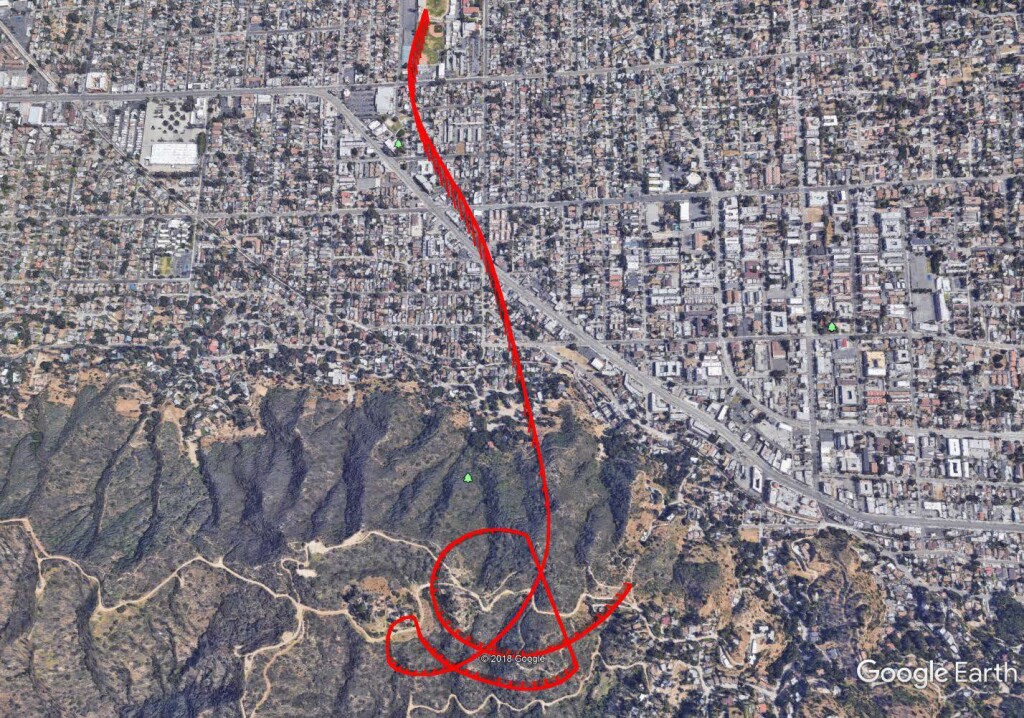 N304FD LAFD AW139 LOCI track vertical - Aerossurance